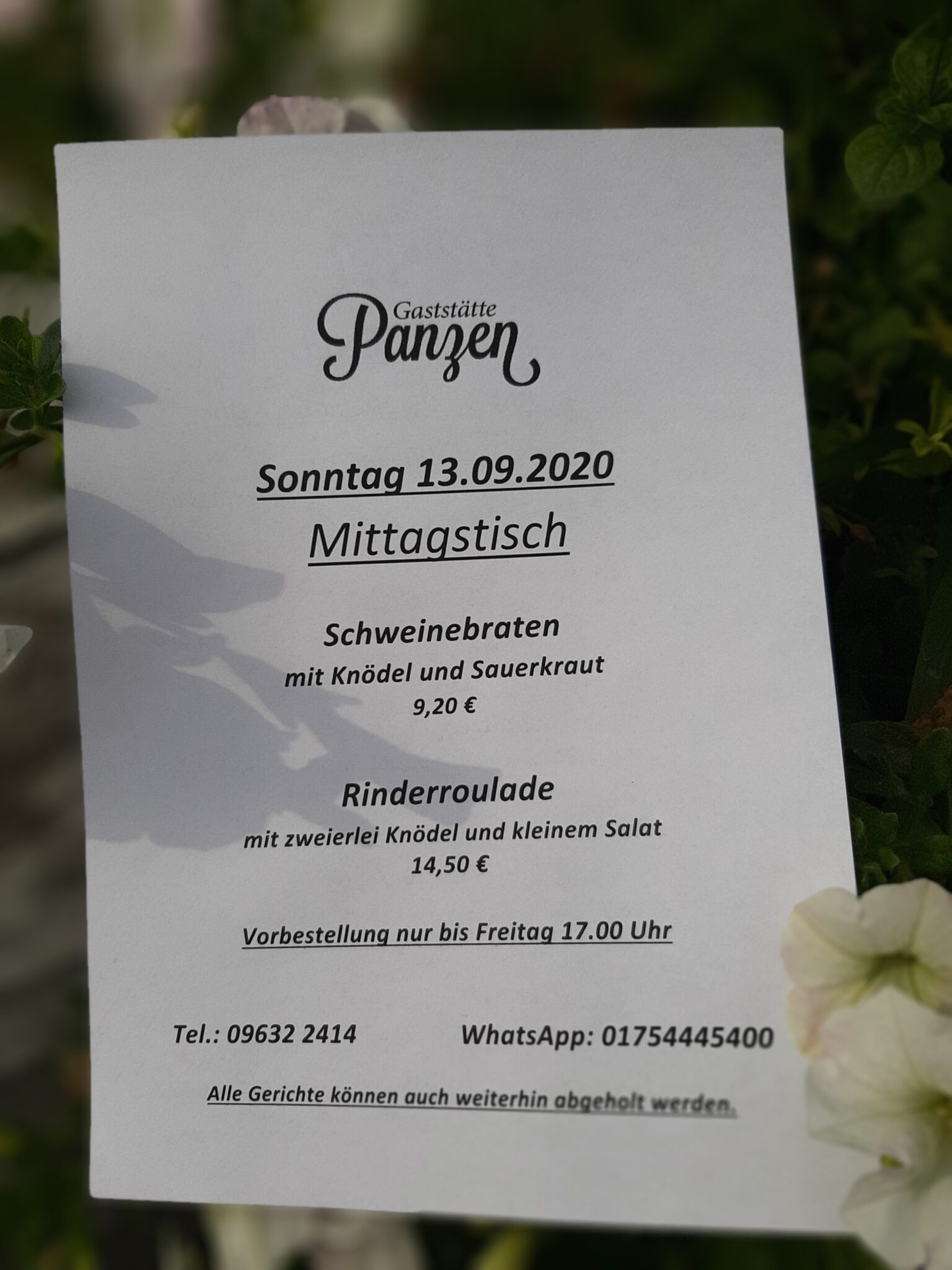 Gaststätte Panzen – Waldsassen – Neusorg